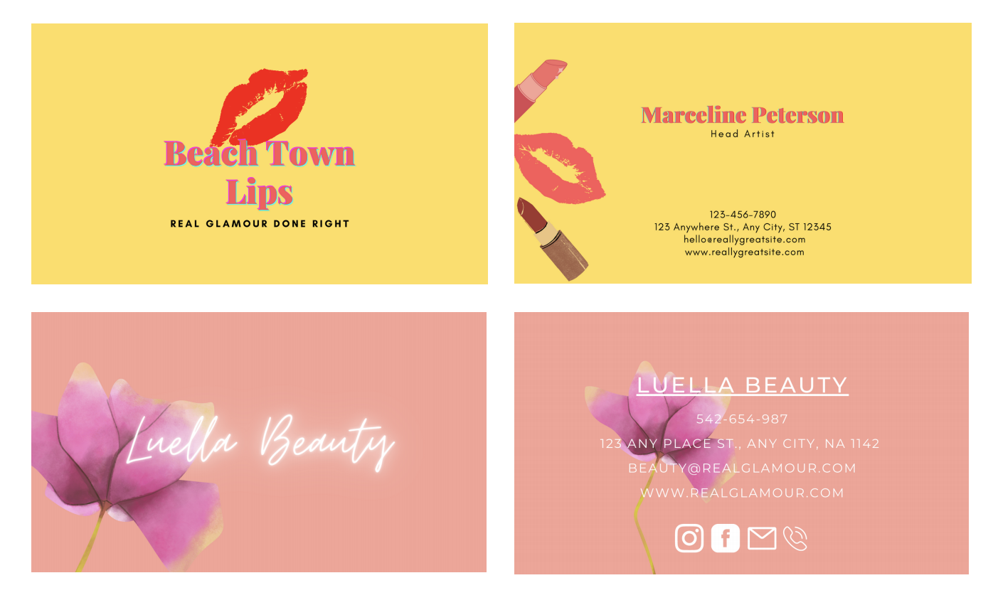 Esthetician Business Cards Templates